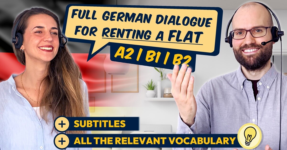German Dialogue for Renting Apartment (A2, B1, B2) 🔑🏠